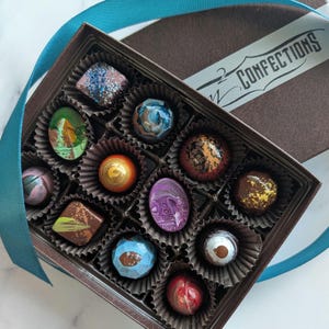 Signature Chocolate Truffle Gift Box, Hostess Gift, Hand Painted ...