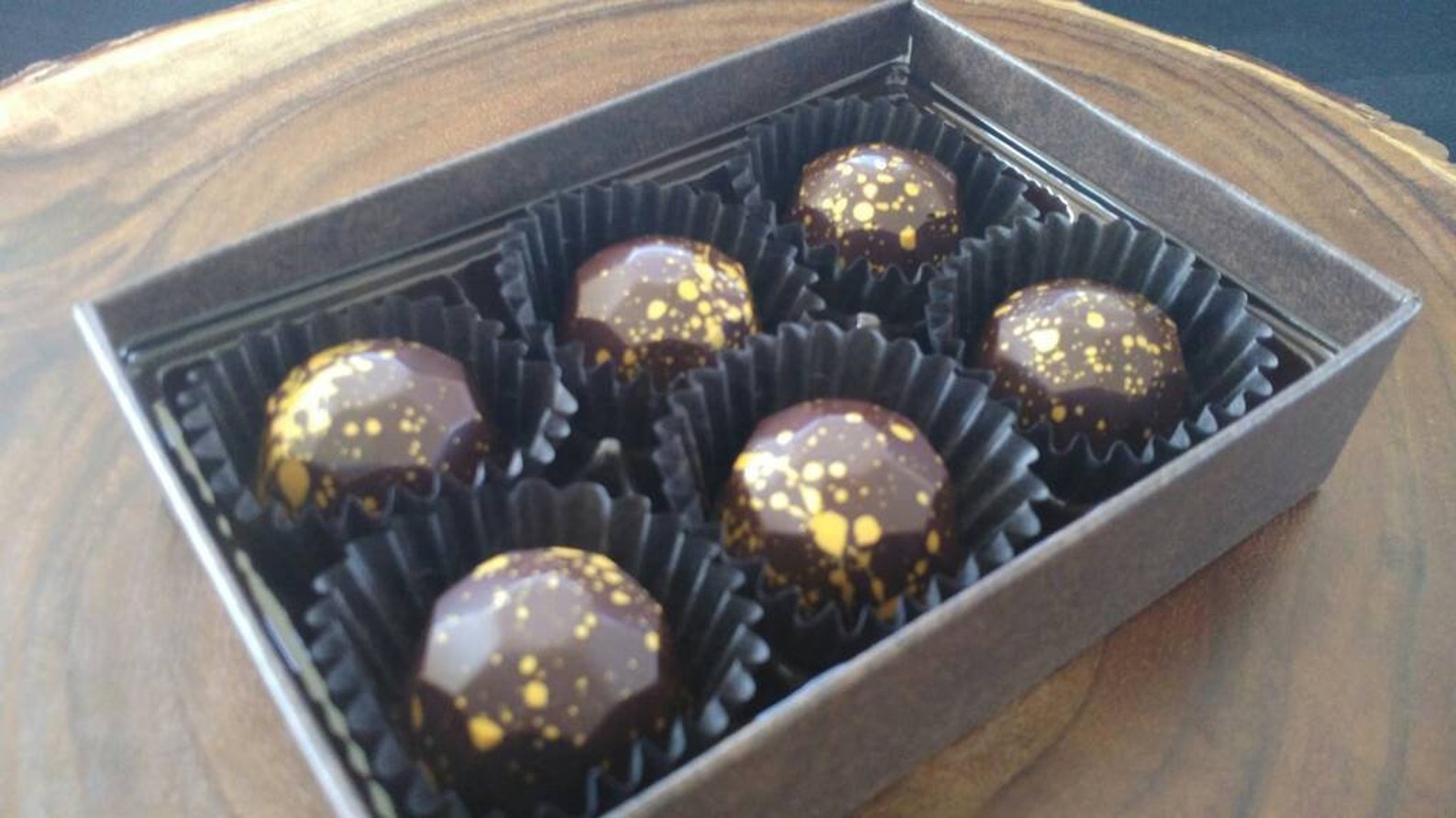Dark Chocolate Sea Salt Caramel Bon Bons 6 Piece Truffle Box | Etsy