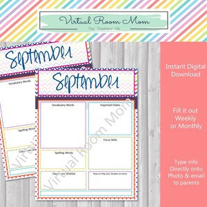 Colorful September Newsletter / Monthly or Weekly Newsletter Template ...