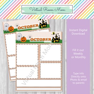 October Newsletter / Monthly or Weekly Newsletter Template / Digital ...
