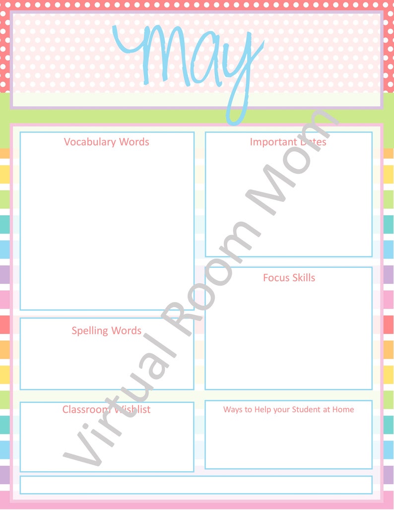 Twelve (12) Colorful Monthly Newsletters Package - Instant Digital ...