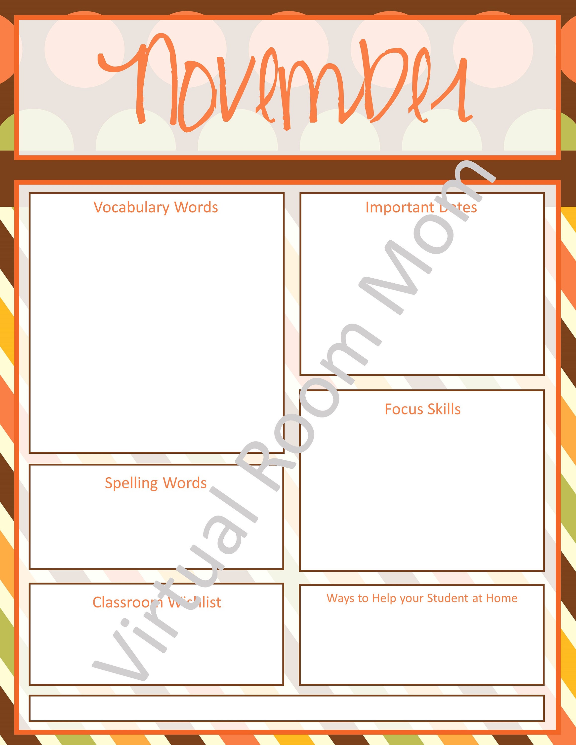 Twelve (12) Colorful Monthly Newsletters Package - Instant Digital ...
