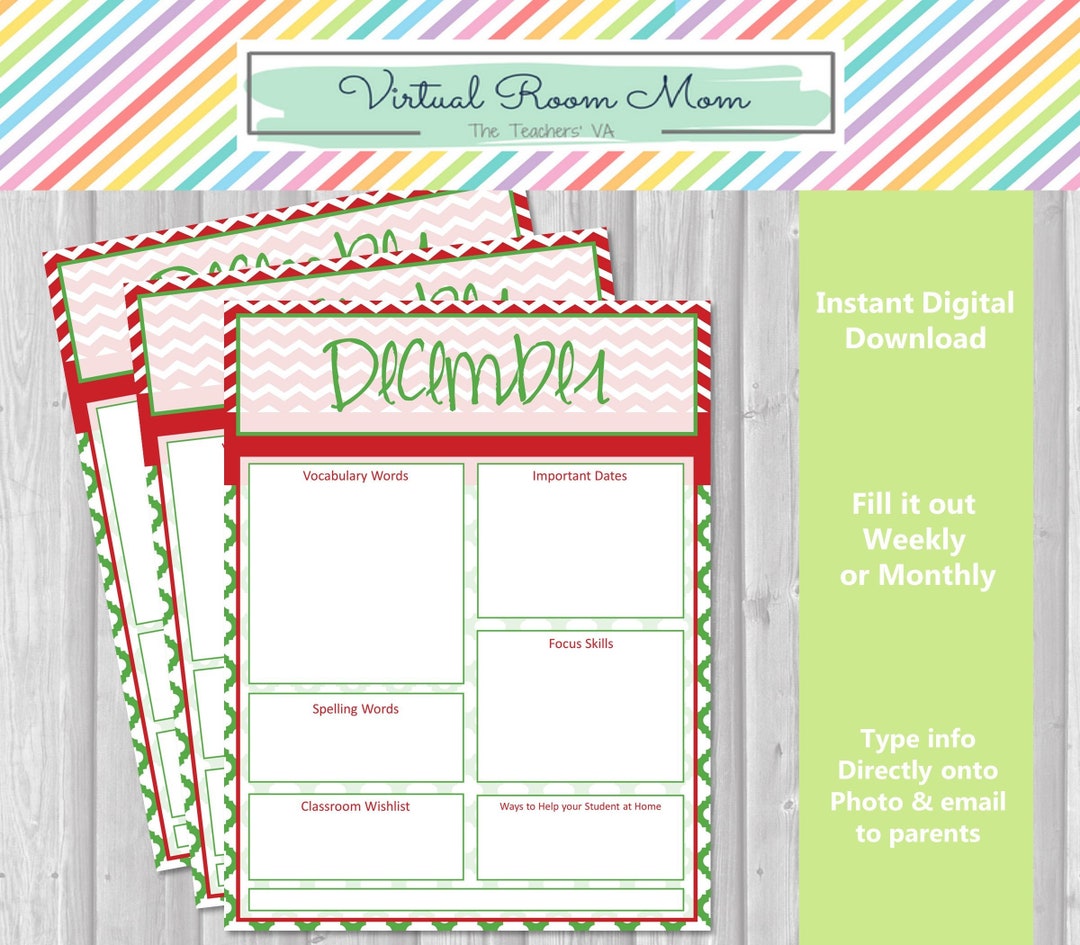 December Newsletter / Monthly or Weekly Newsletter Template / Digital ...