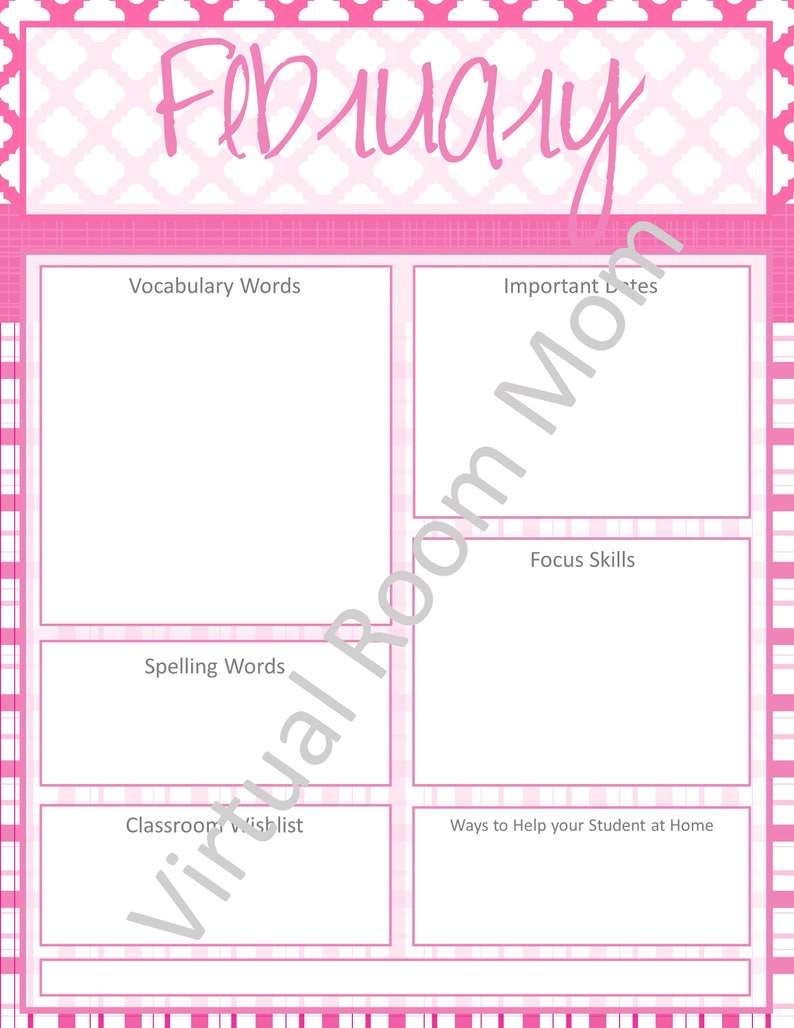 Twelve (12) Colorful Monthly Newsletters Package - Instant Digital ...