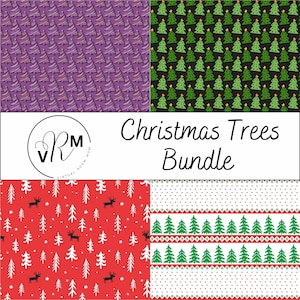 12 Christmas Tree Digital Wallpaper Paper Bundle 12 X 12 Instant ...