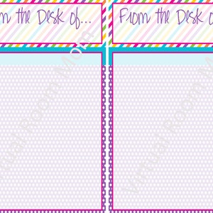 Colorful, Fun "from the Desk Of..." / Teacher Stationery / Instant ...