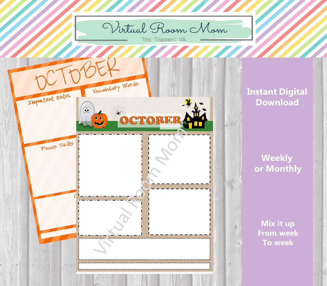 October Newsletters / Monthly or Weekly Newsletter Templates / Instant ...
