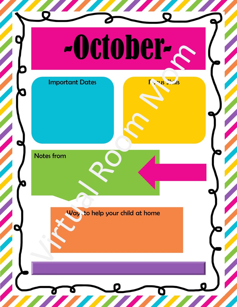 October Newsletter / Monthly or Weekly Newsletter Template - Digital ...