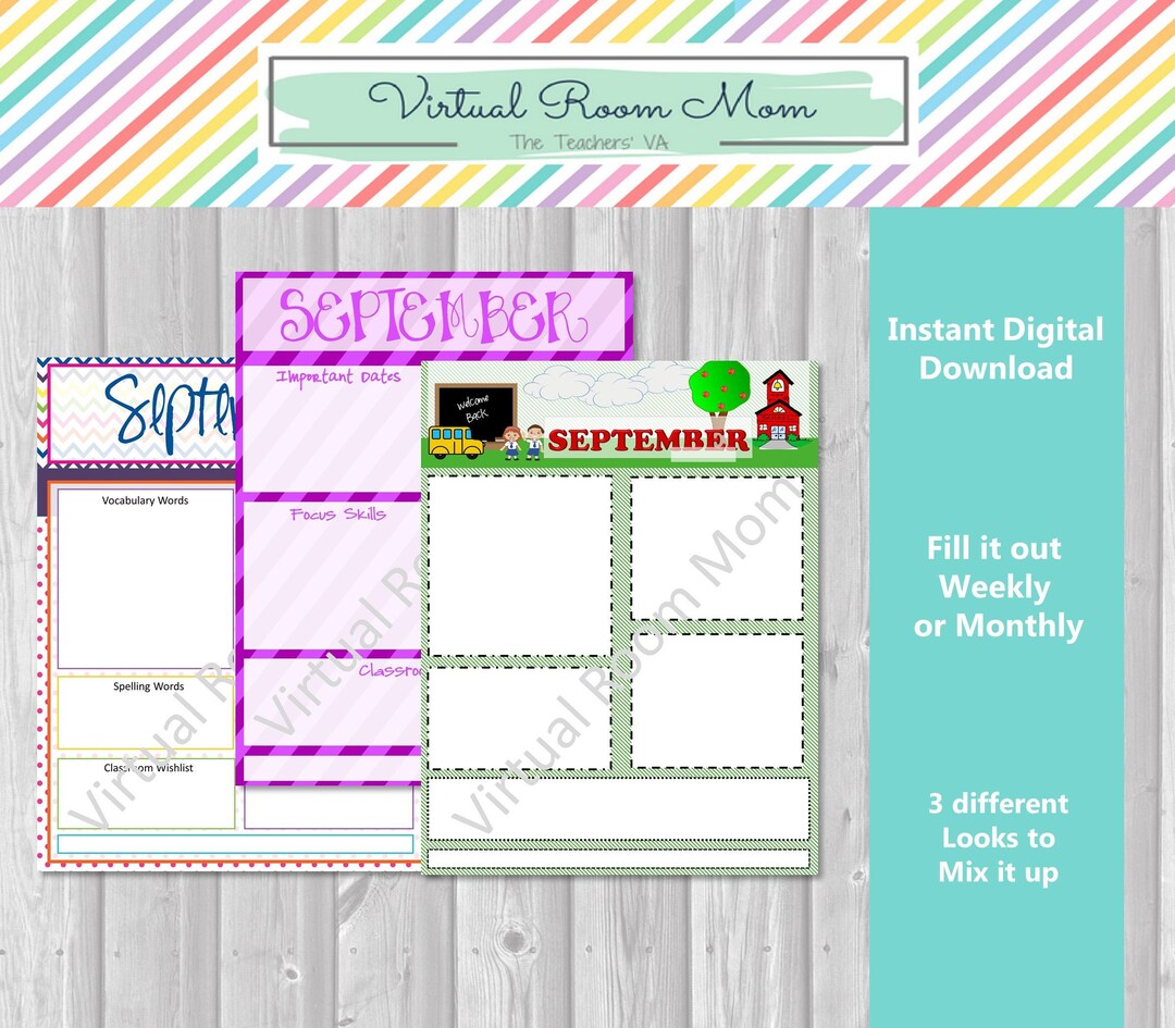 September Newsletters / Monthly or Weekly Newsletter Templates ...