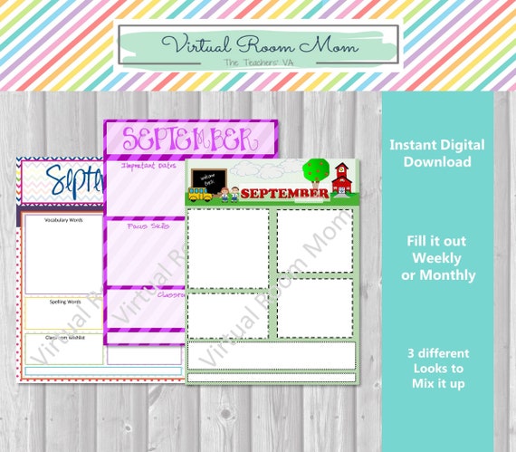 September Newsletters / Monthly or Weekly Newsletter Templates | Etsy