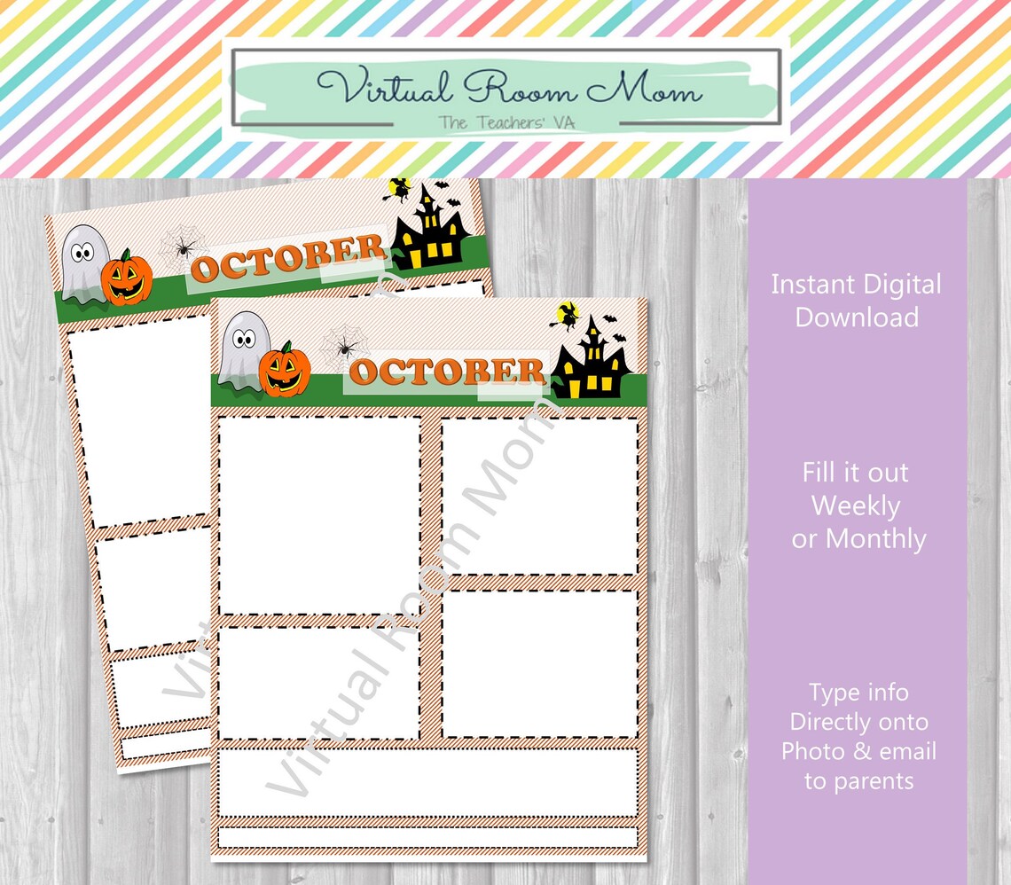October Newsletter / Monthly or Weekly Newsletter Template / Digital ...