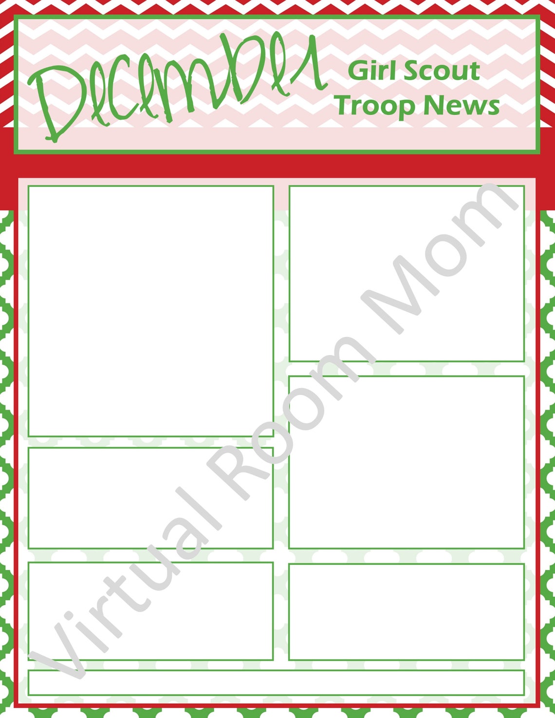 Girl Scouts Newsletter Printable / Colorful Monthly Newsletter Package ...