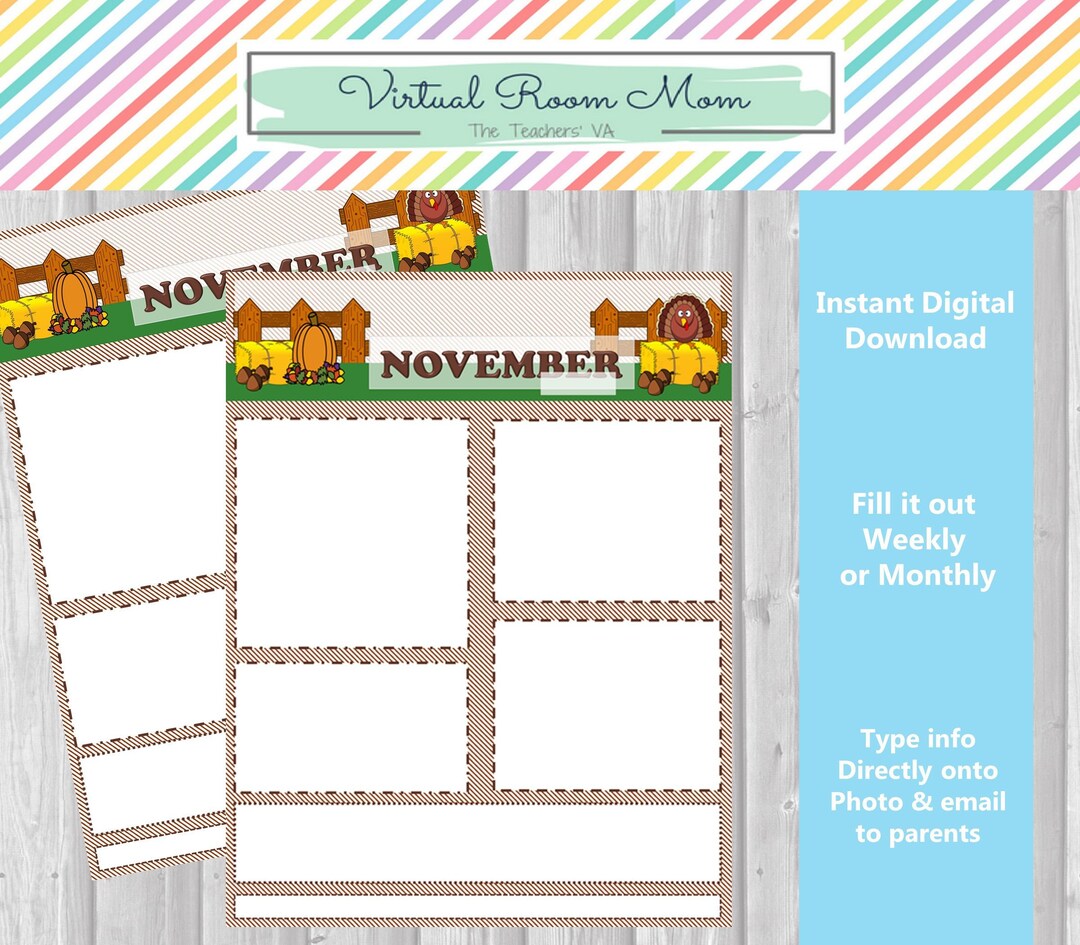 November Newsletter / Monthly or Weekly Newsletter Template / - Etsy