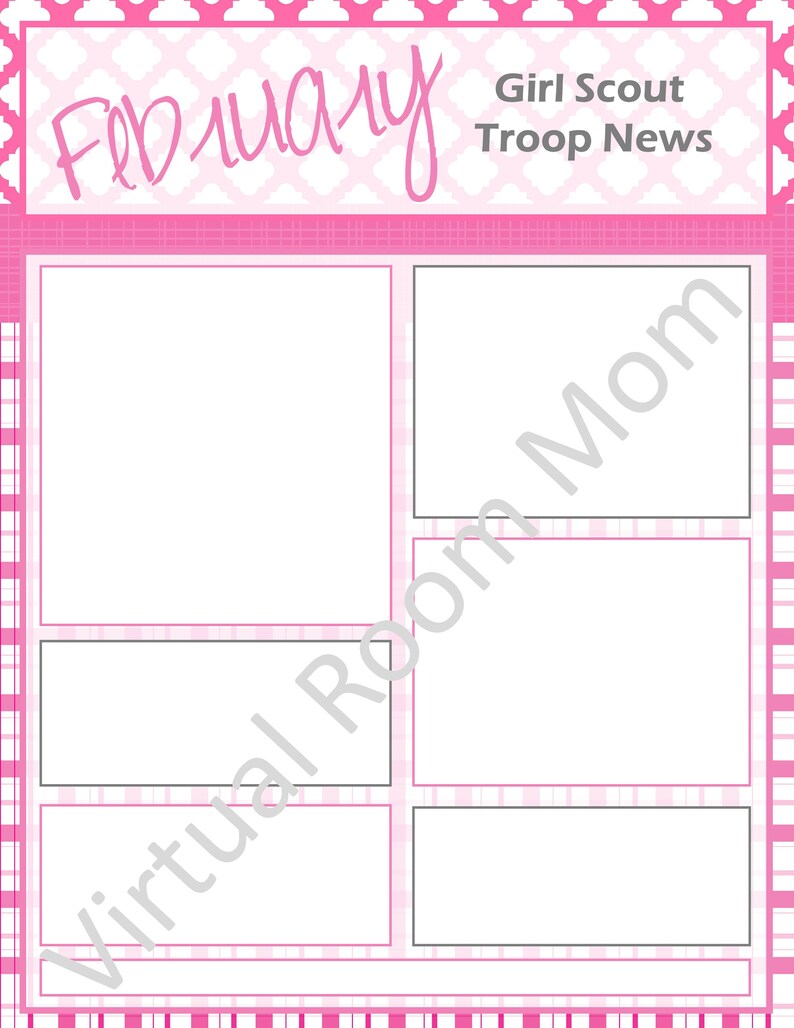 Girl Scouts Newsletter Printable / Colorful Monthly Newsletter Package ...