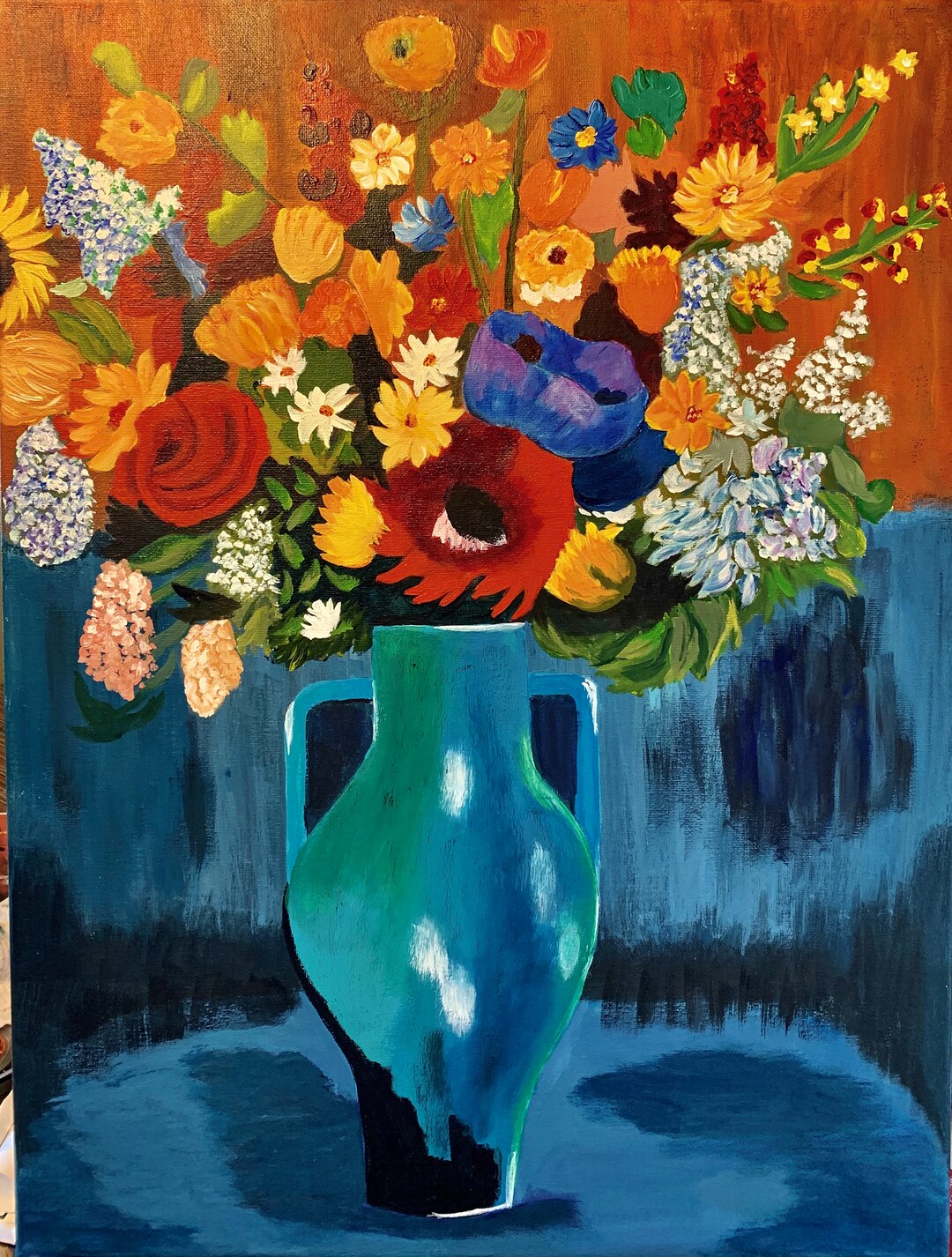 Bouquet of Wildflowers , 18 X 24, Floral Art, Wall Decor, Inspired by ...
