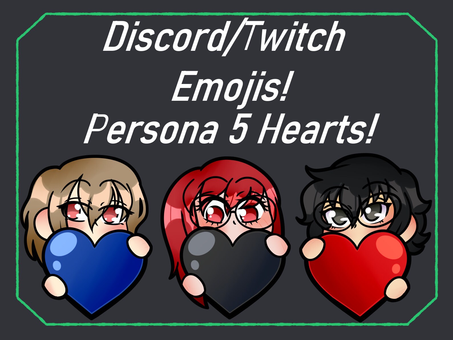 Discord/twitch Persona 5 Heart Emojis and Stickers! - Etsy