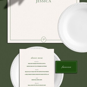 Menu & Place Card Editable Template Brasserie - Etsy