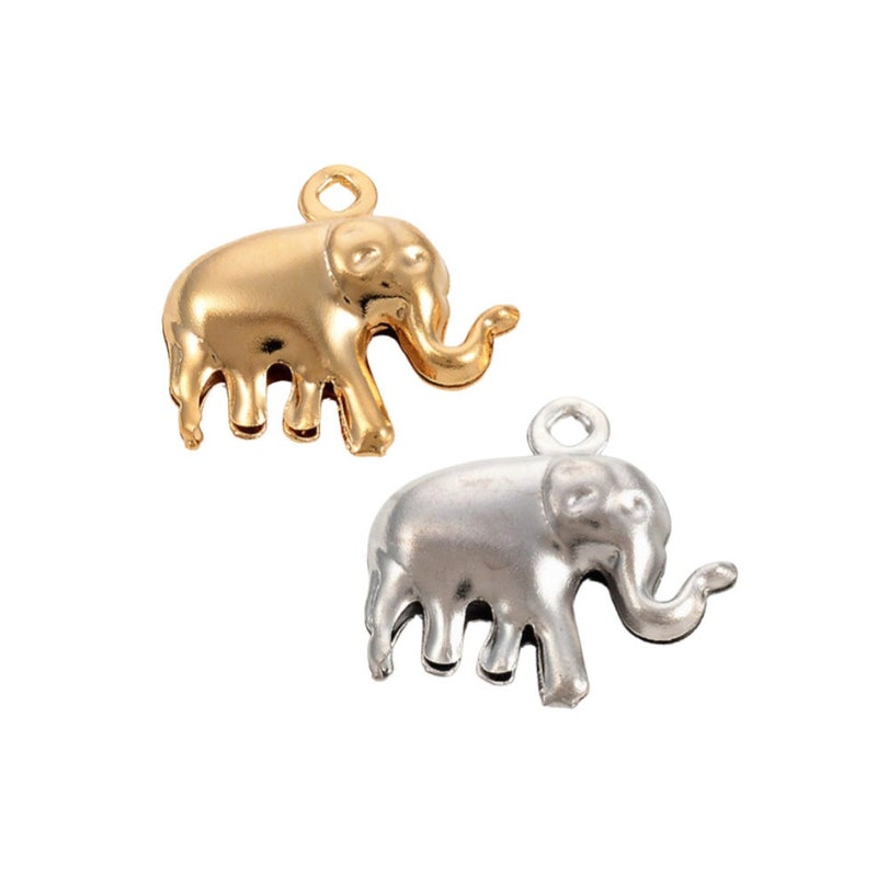 Small Elephant Charm - Etsy