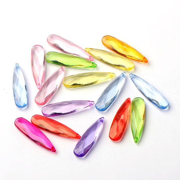 Acrylic Teardrop Beads - Etsy