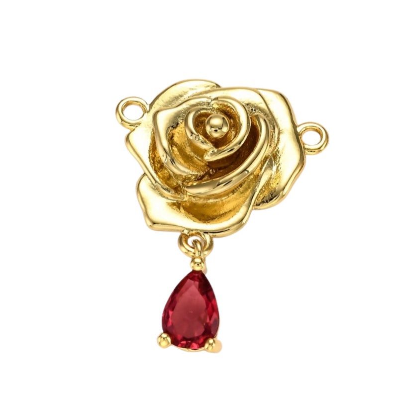 Red Rose Charm - Etsy