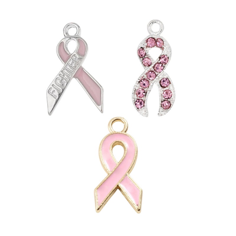 Pink Ribbon Beads - Etsy