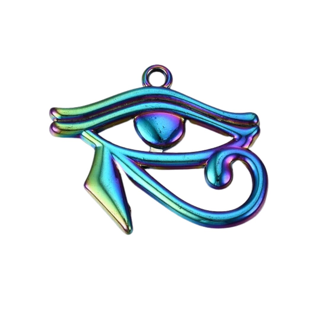 5pcs 27mm Eye of Horus Blue Evil Eye Egyptian Multicolor Rainbow ...