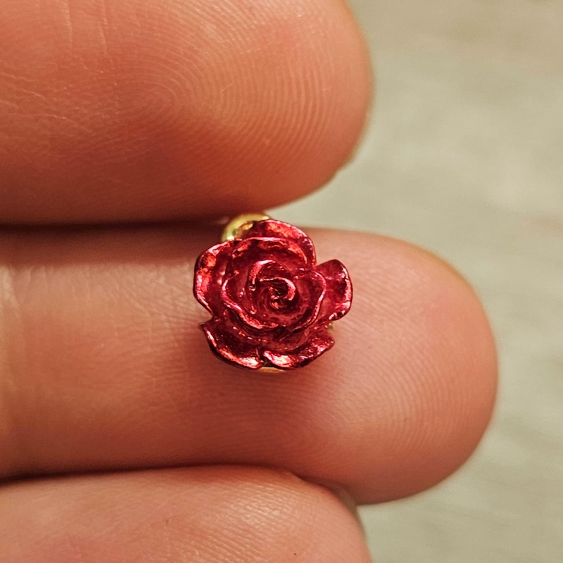 Red Rose Charm - Etsy