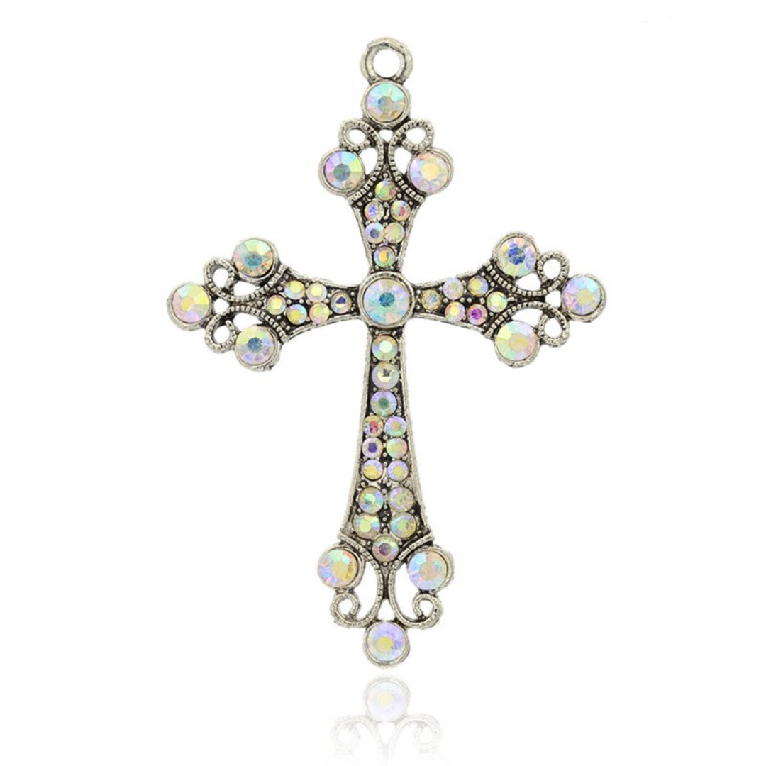 73mm Big Silver Cross Charm Pendant Charms Pendants Religious for DIY ...