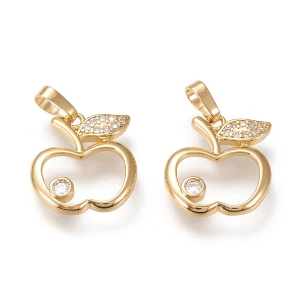 Gold Apple Earrings - Etsy