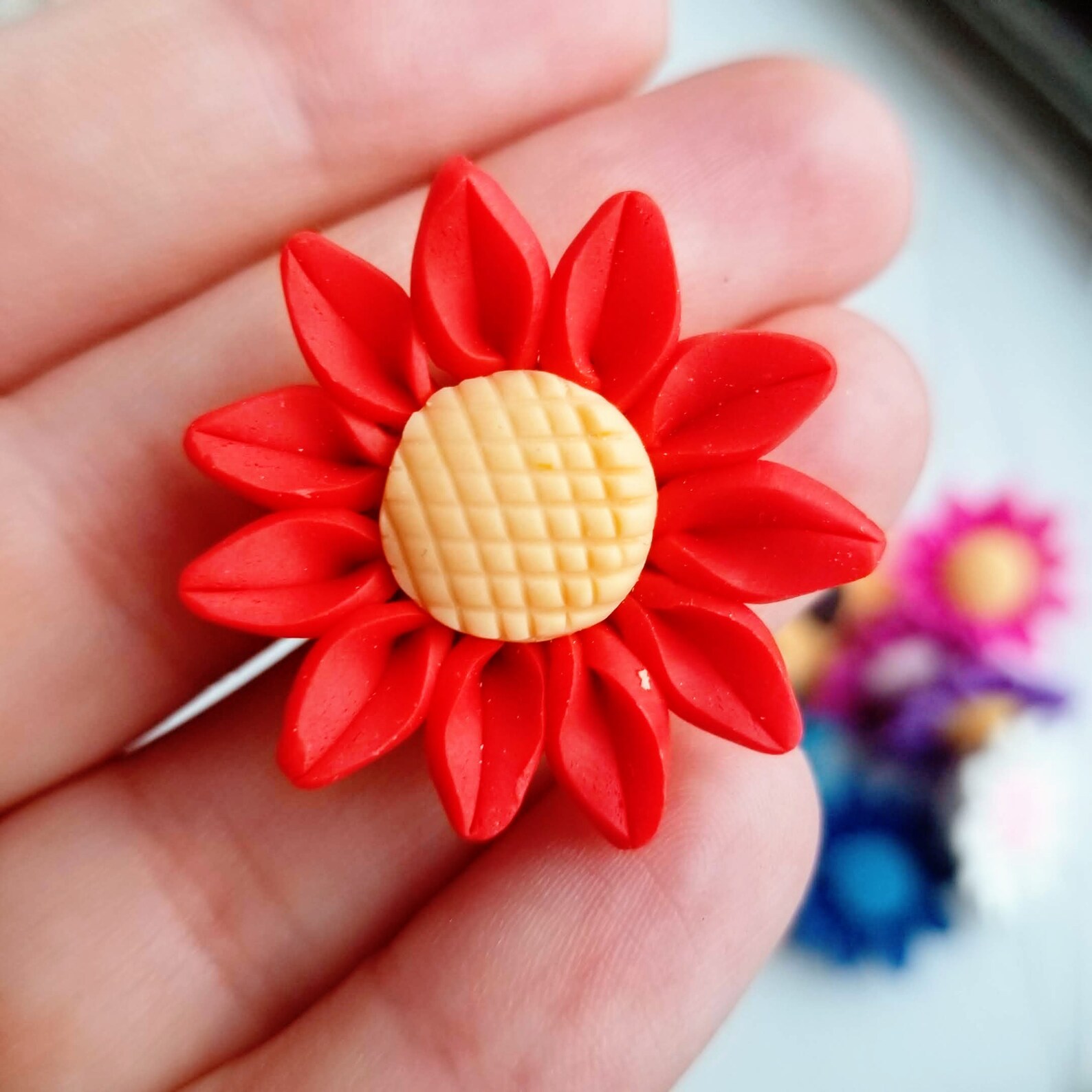 2pcs 30mm Polymer Clay Sun Flower Sunflower Pendant Bead - Etsy