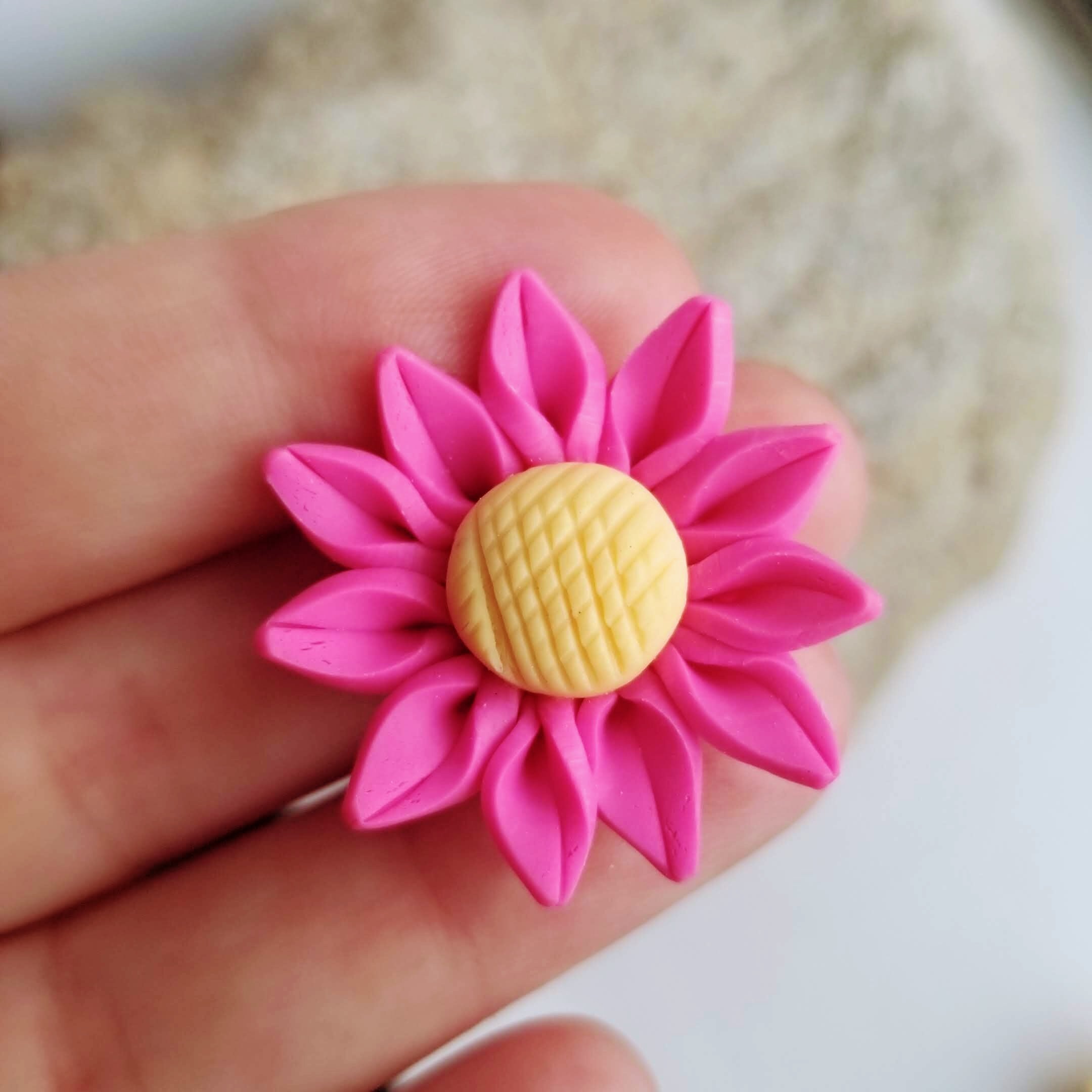 2pcs 30mm Polymer Clay Sun Flower Sunflower Pendant Bead - Etsy