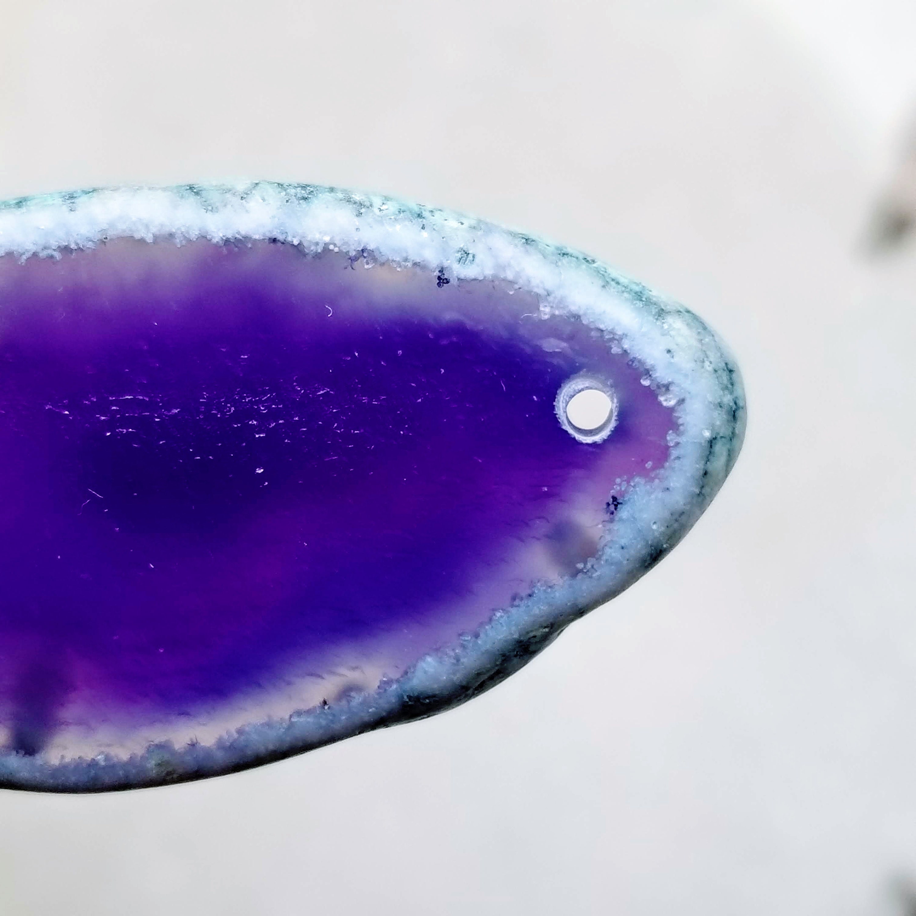 50mm Purple Brazil Druzy Geode Agate Slab Slice Pendant Bead - Etsy