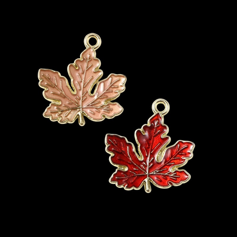 Leaf Charm Necklace - Etsy
