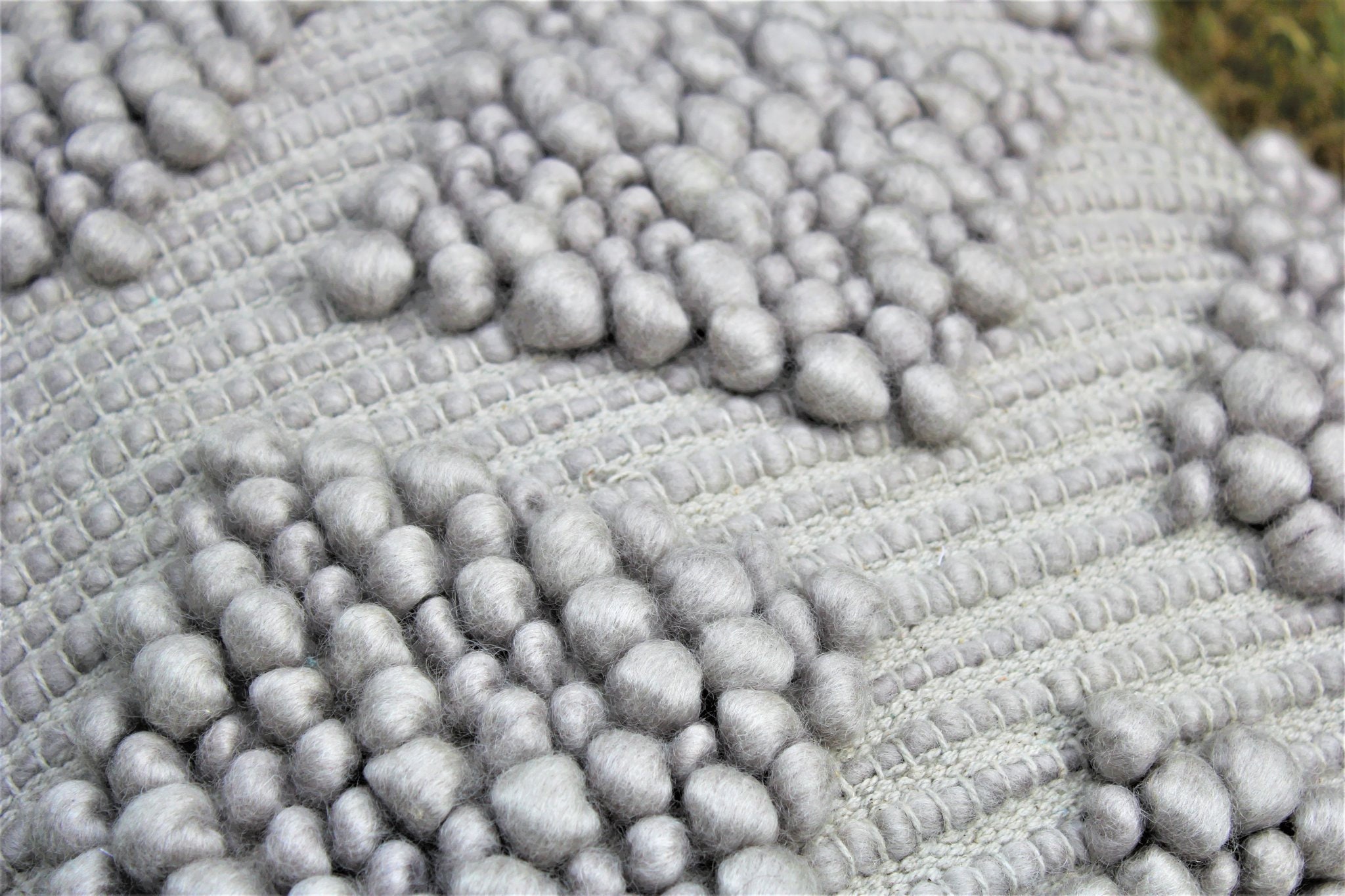 Bohemian Handwoven Wool Bobble Cushion | Etsy