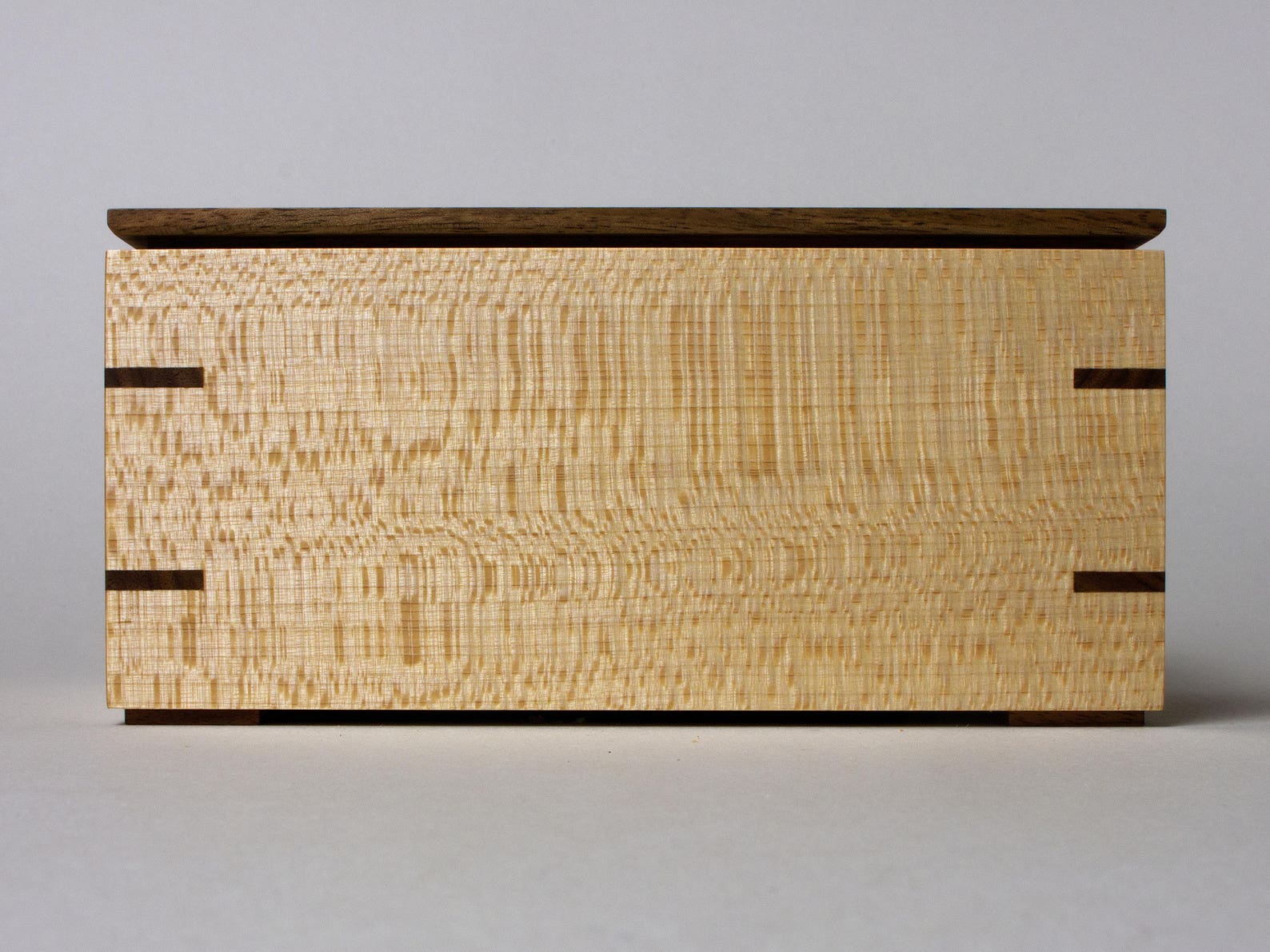 Sycamore Wooden Box With Walnut Lid - Japanese | Modernist ...