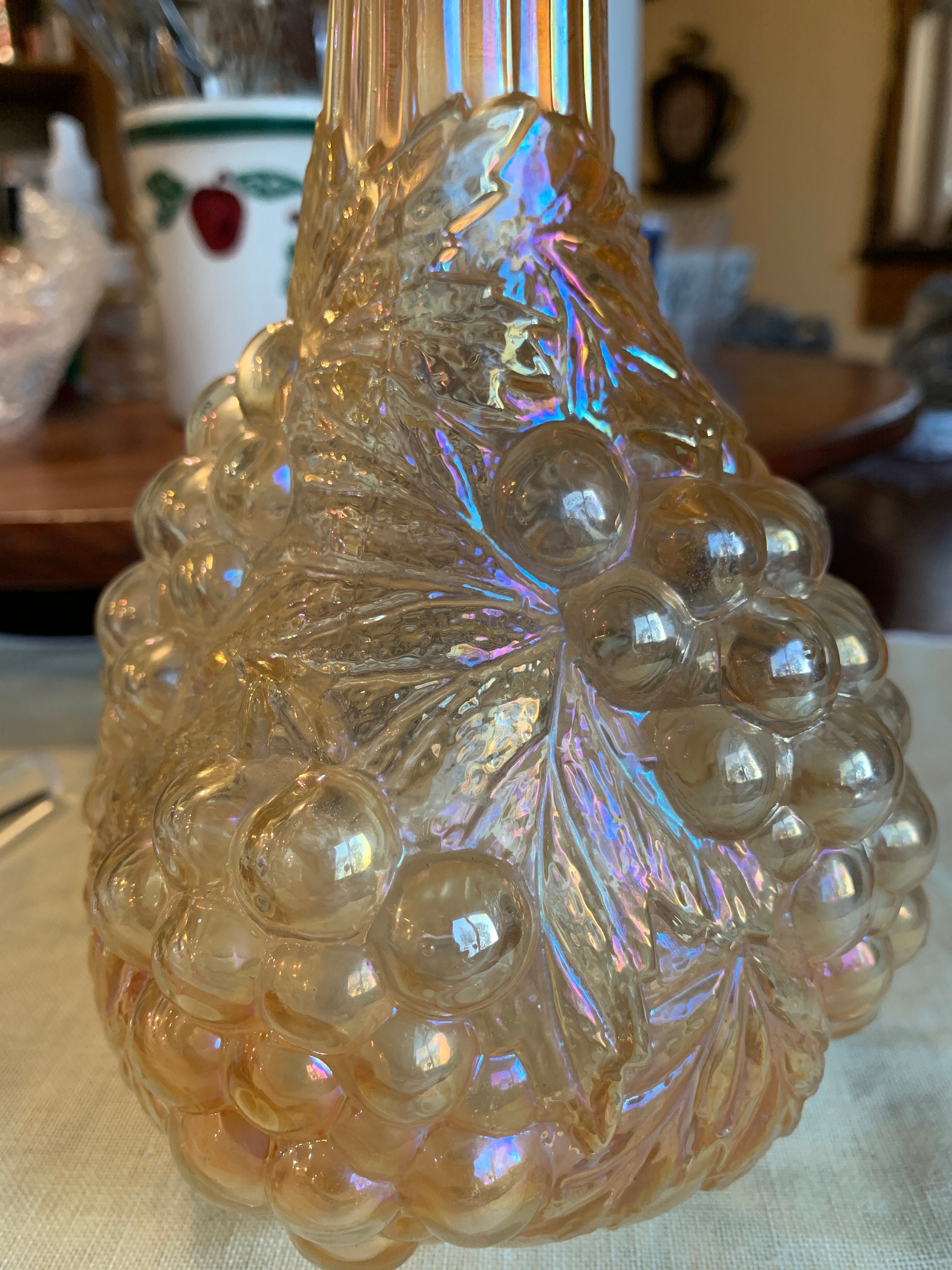Depression Era Carnival Glass Marigold With Grape Pattern Includes ...