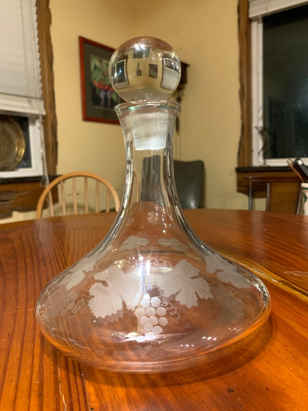 Beautiful Etched Glass Ships Decanter 9 - Etsy