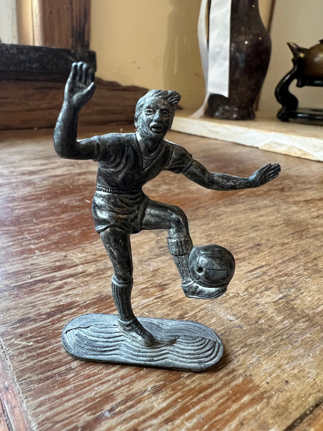 Football Soccer Player Miniature Pewter Figurine 2-5/8”T X 2-1/8”W - Etsy