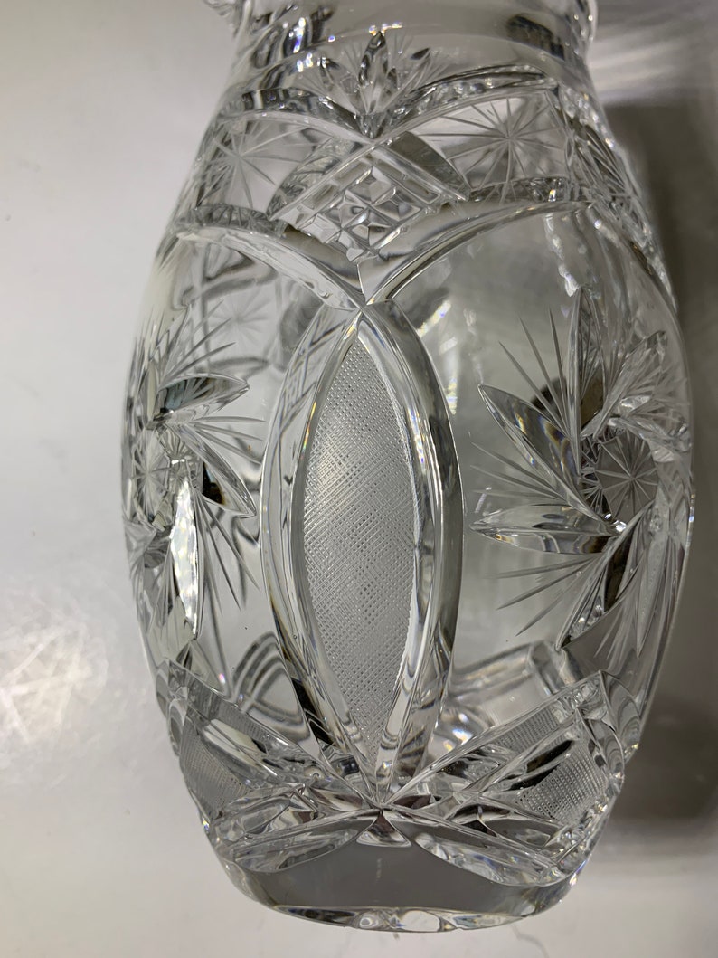 48 Oz Heavy Cut Crystal Pitcher Windmill Pattern 8-1/2T - Etsy