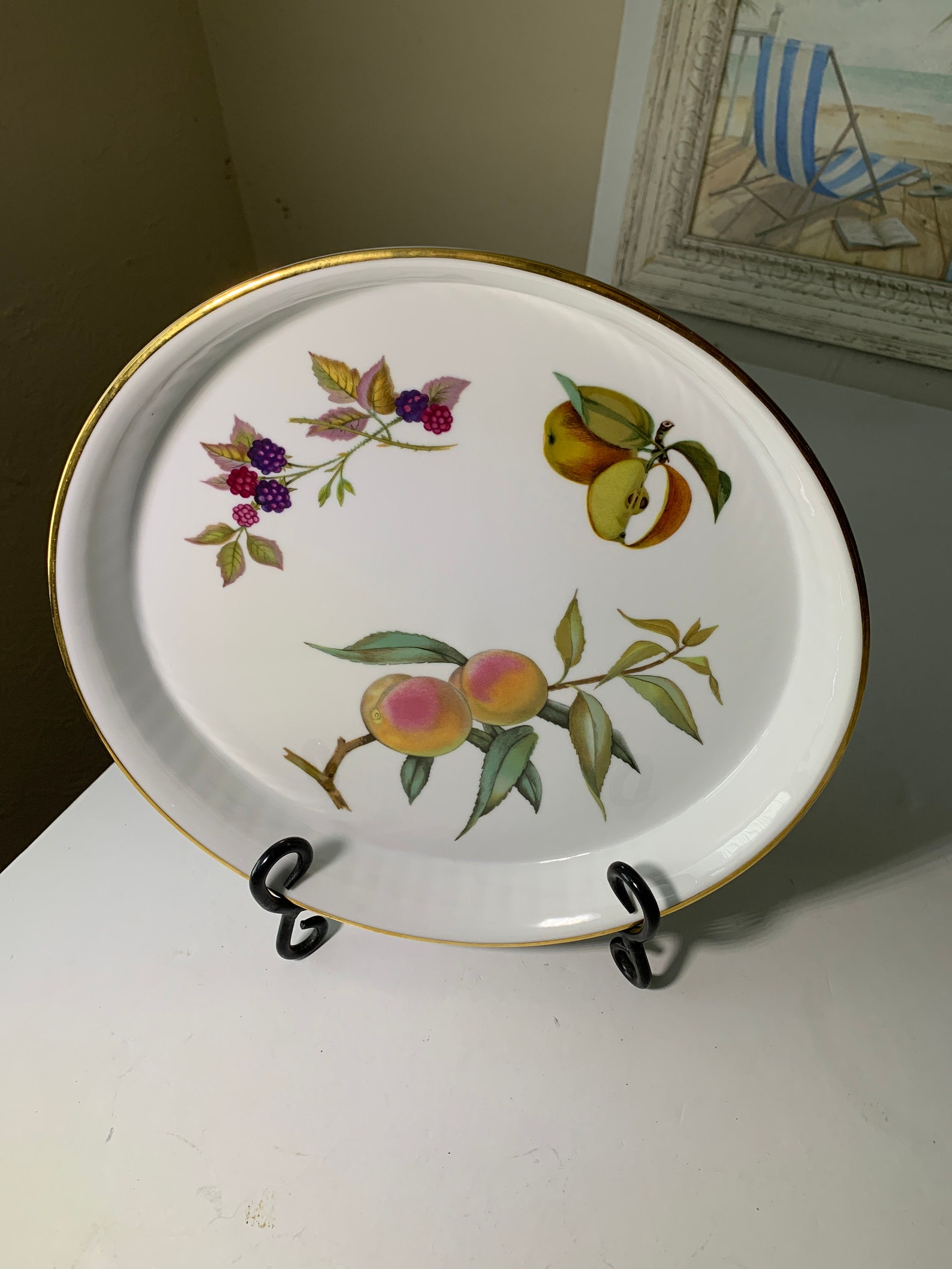 Royal Worcester Evesham Fine Oven China Flan Dish 10-5/8D x | Etsy