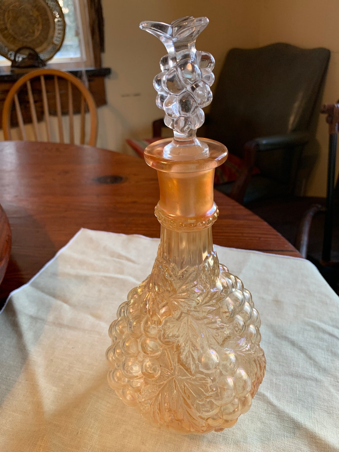 Depression Era Carnival Glass Marigold With Grape Pattern Includes ...