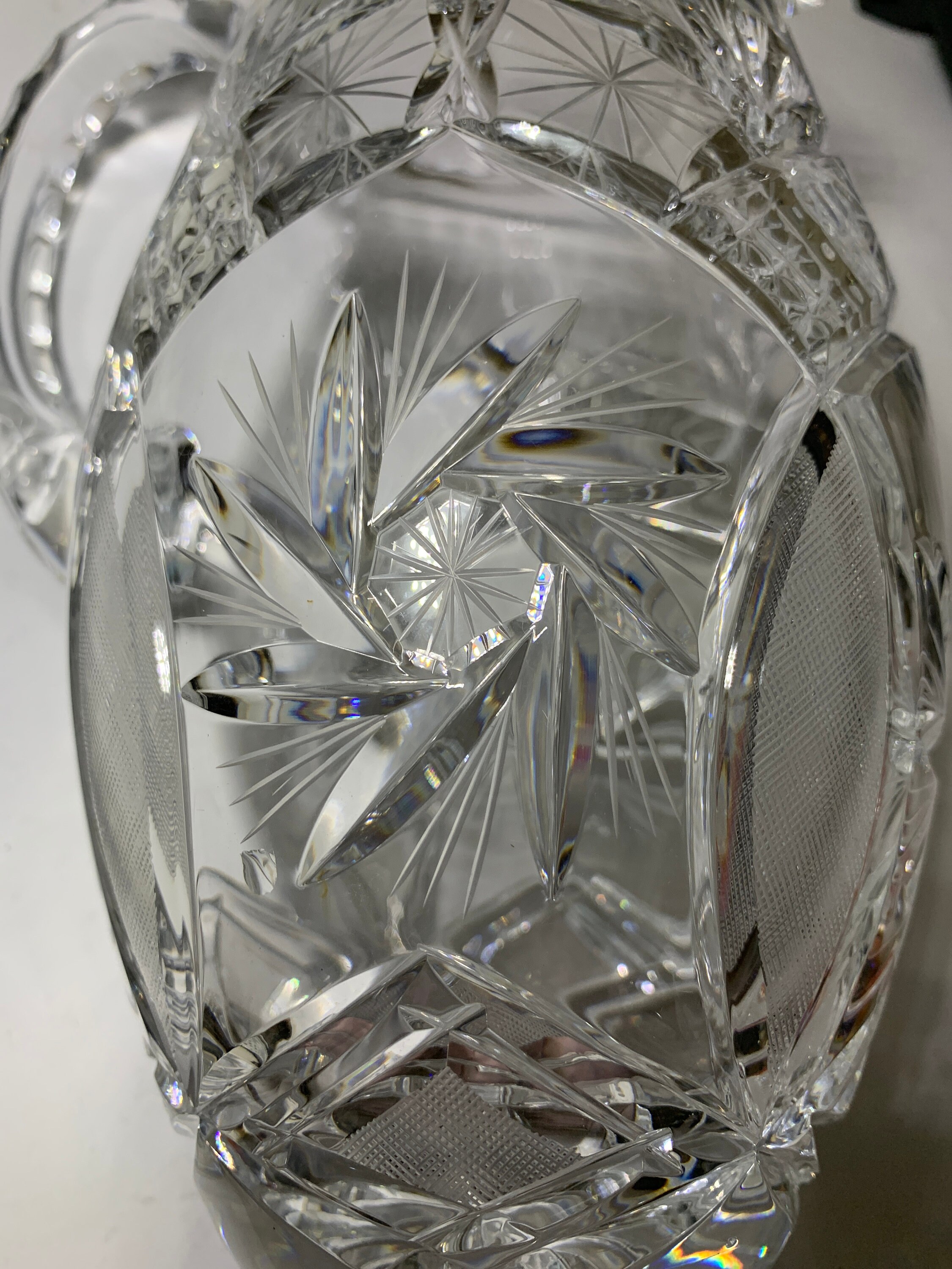 48 Oz Heavy Cut Crystal Pitcher Windmill Pattern 8-1/2T | Etsy