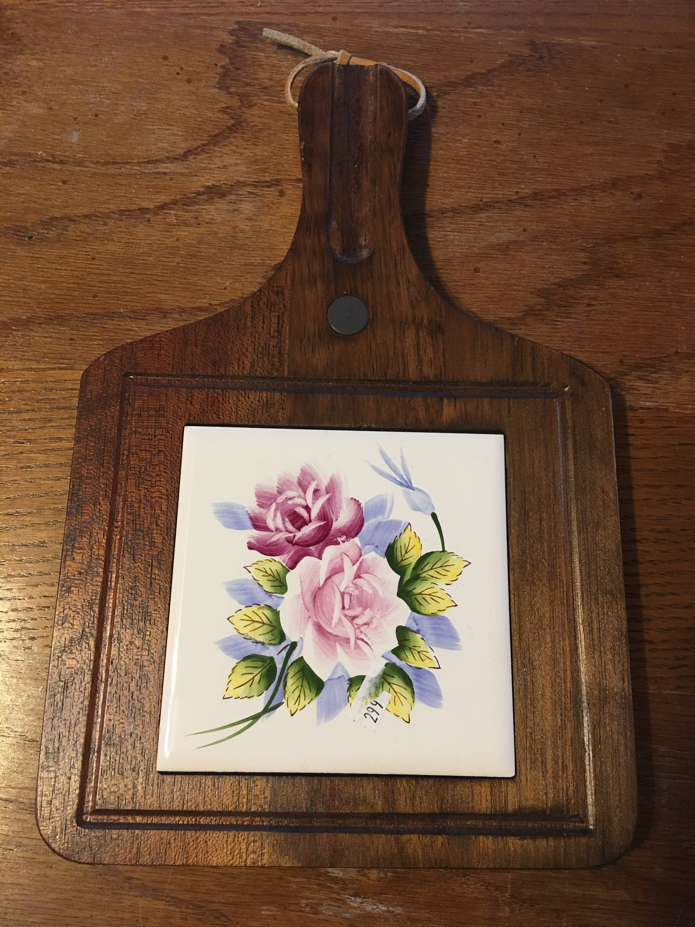 Tile Trivet With Wood Base - Etsy Hong Kong