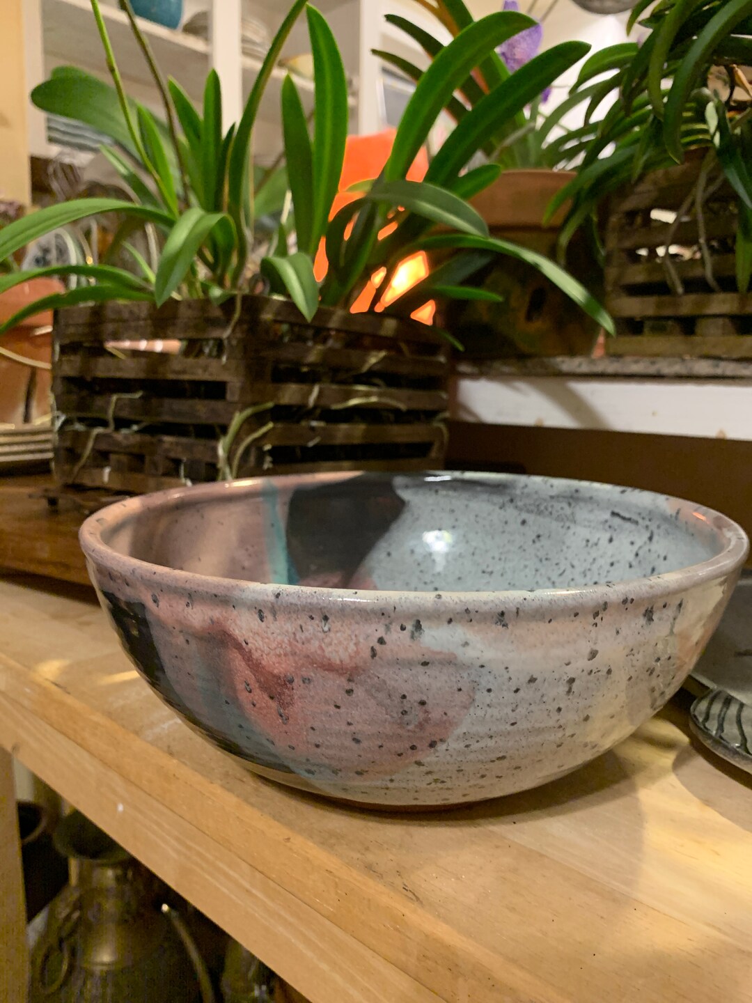 Studio Art Serving Bowl Centerpiece Hand Turned Signed 9-1/4D X 3-7/8T ...