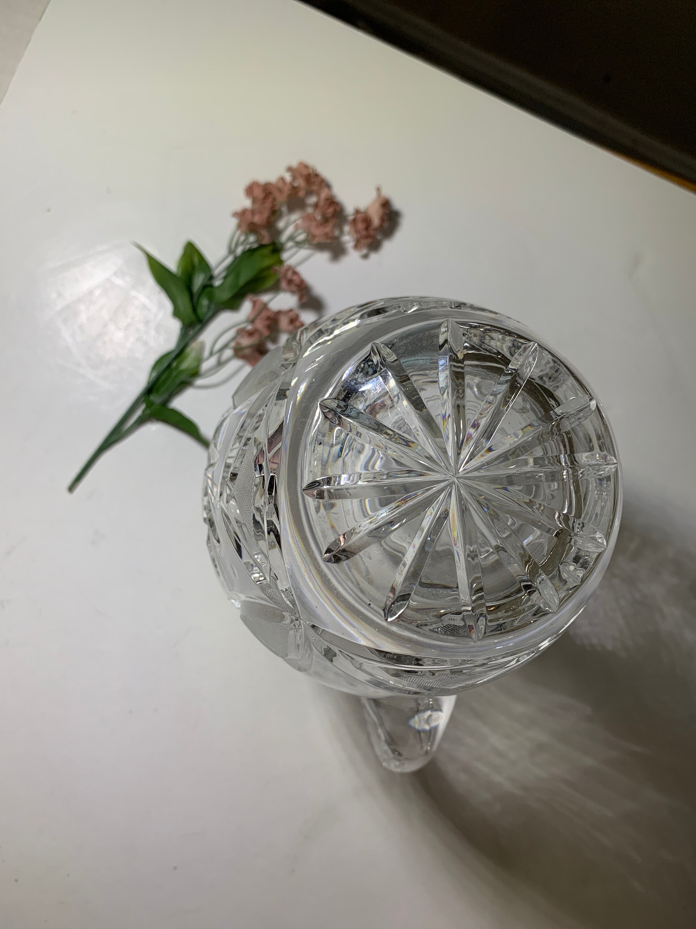 48 Oz Heavy Cut Crystal Pitcher Windmill Pattern 8-1/2T | Etsy