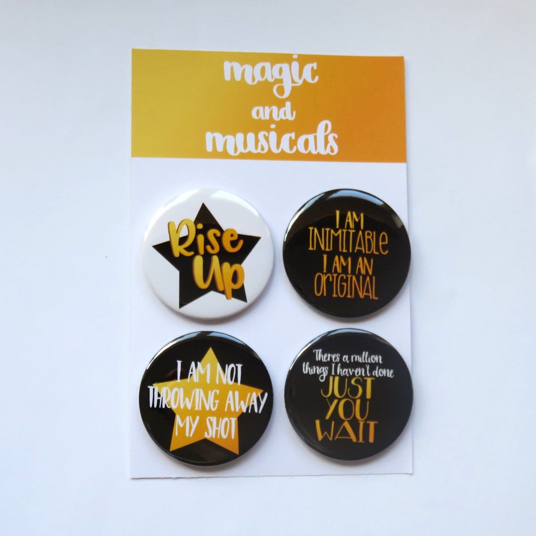 Hamilton the Musical Inspired Button/badge/pin or Magnet Bundle - #1 ...