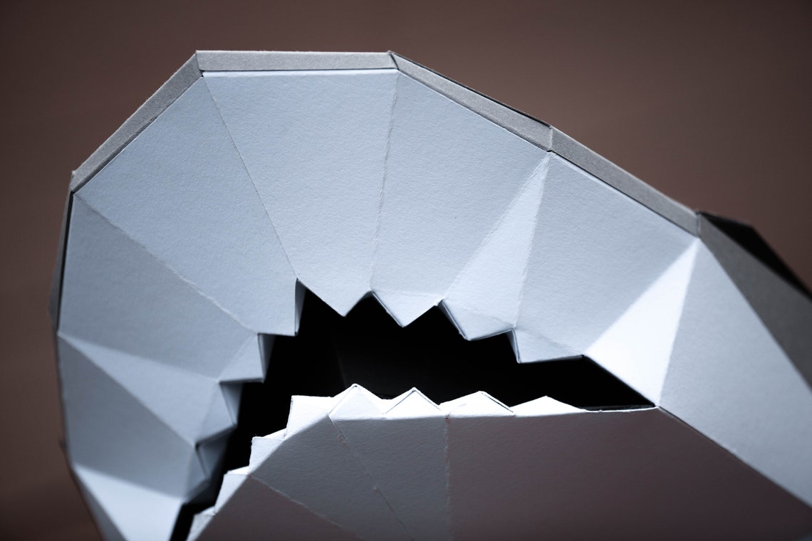 Hai PAPERCRAFT KIT Papercraft Hai Papier Modell Hai DIY Papercraft Hai ...