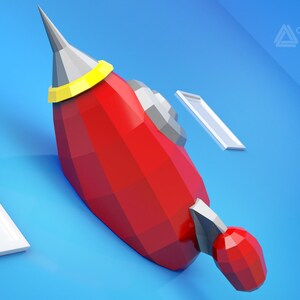 Rocket PAPERCRAFT PDF Papercraft Rocket Paper Model Rocket DIY ...