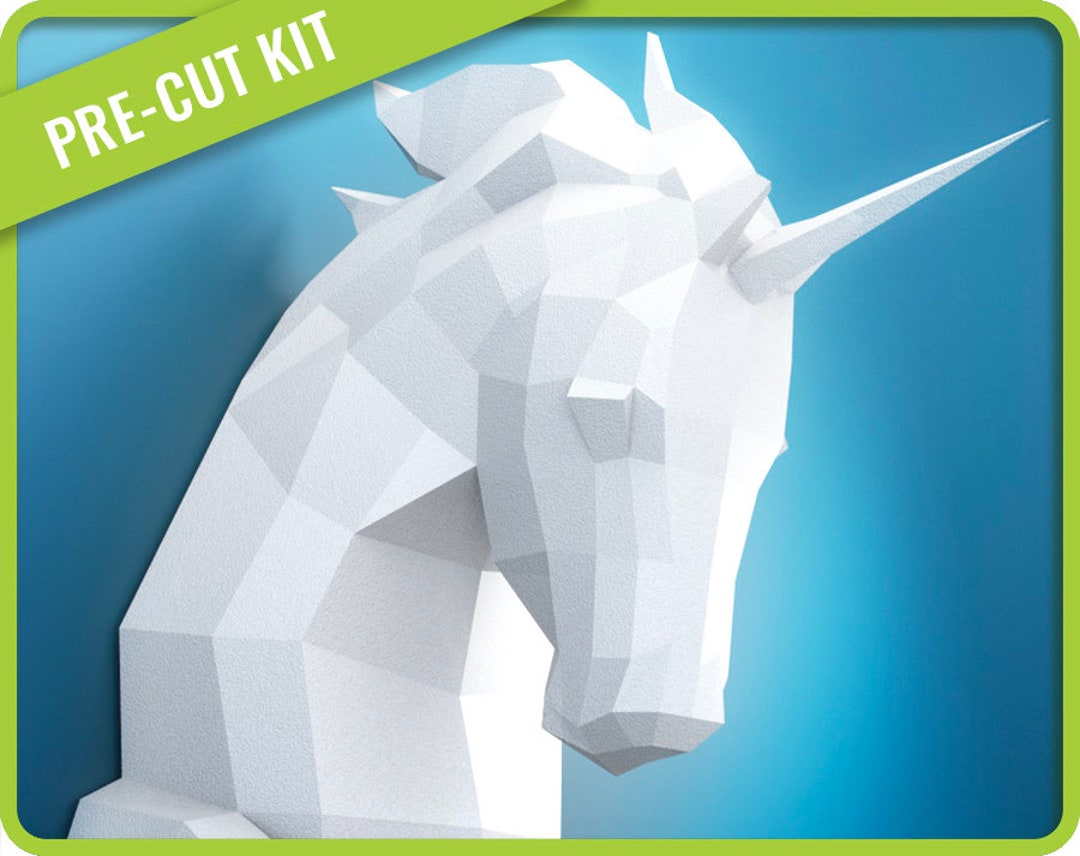 Papercraft Unicorn PAPERCRAFT KIT Unicorn Model Unicorn DIY Papercraft ...