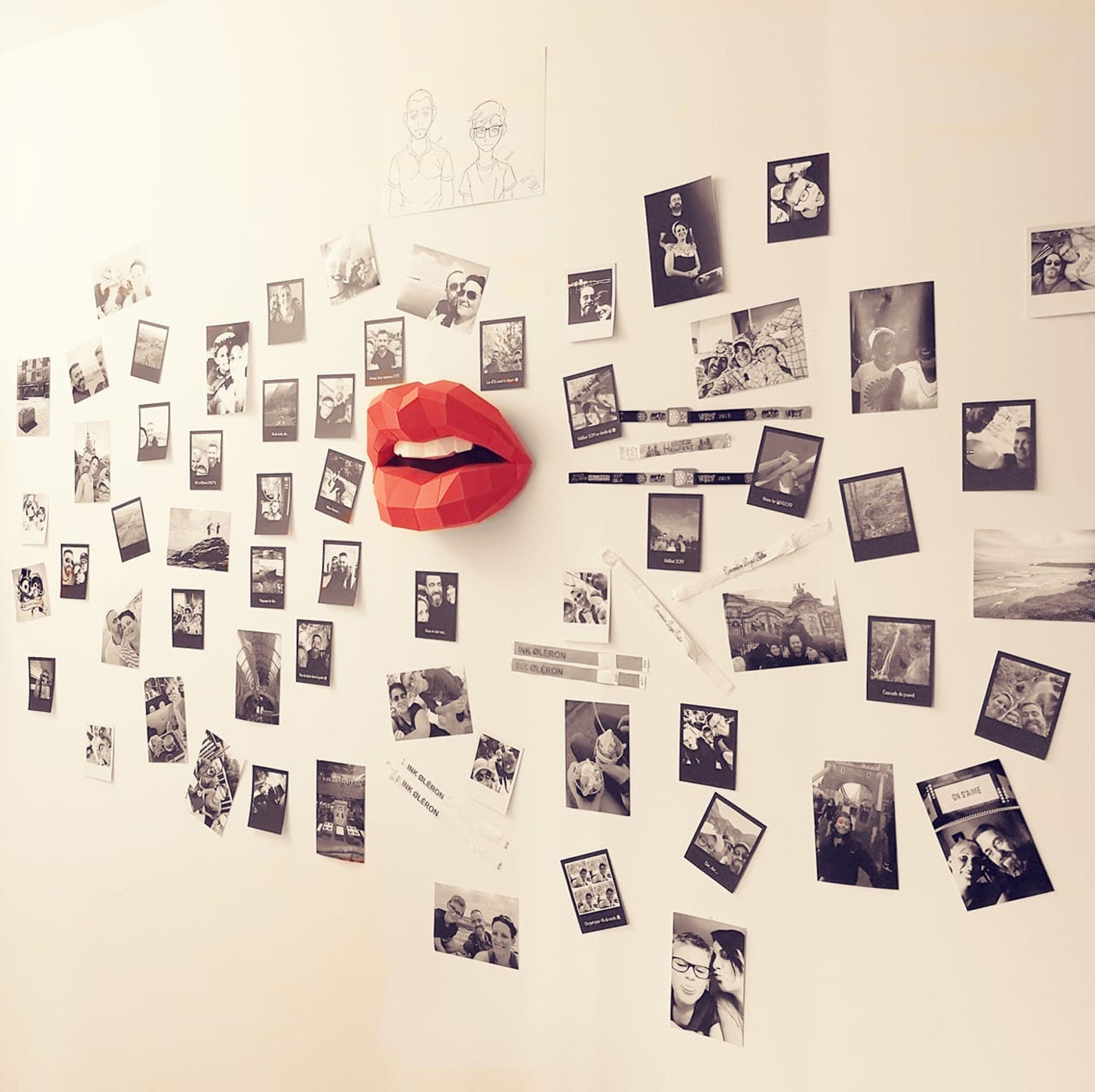 Lips PAPERCRAFT Precut KIT DIY, Mouth Woman Kiss Paper Model Papercraft ...